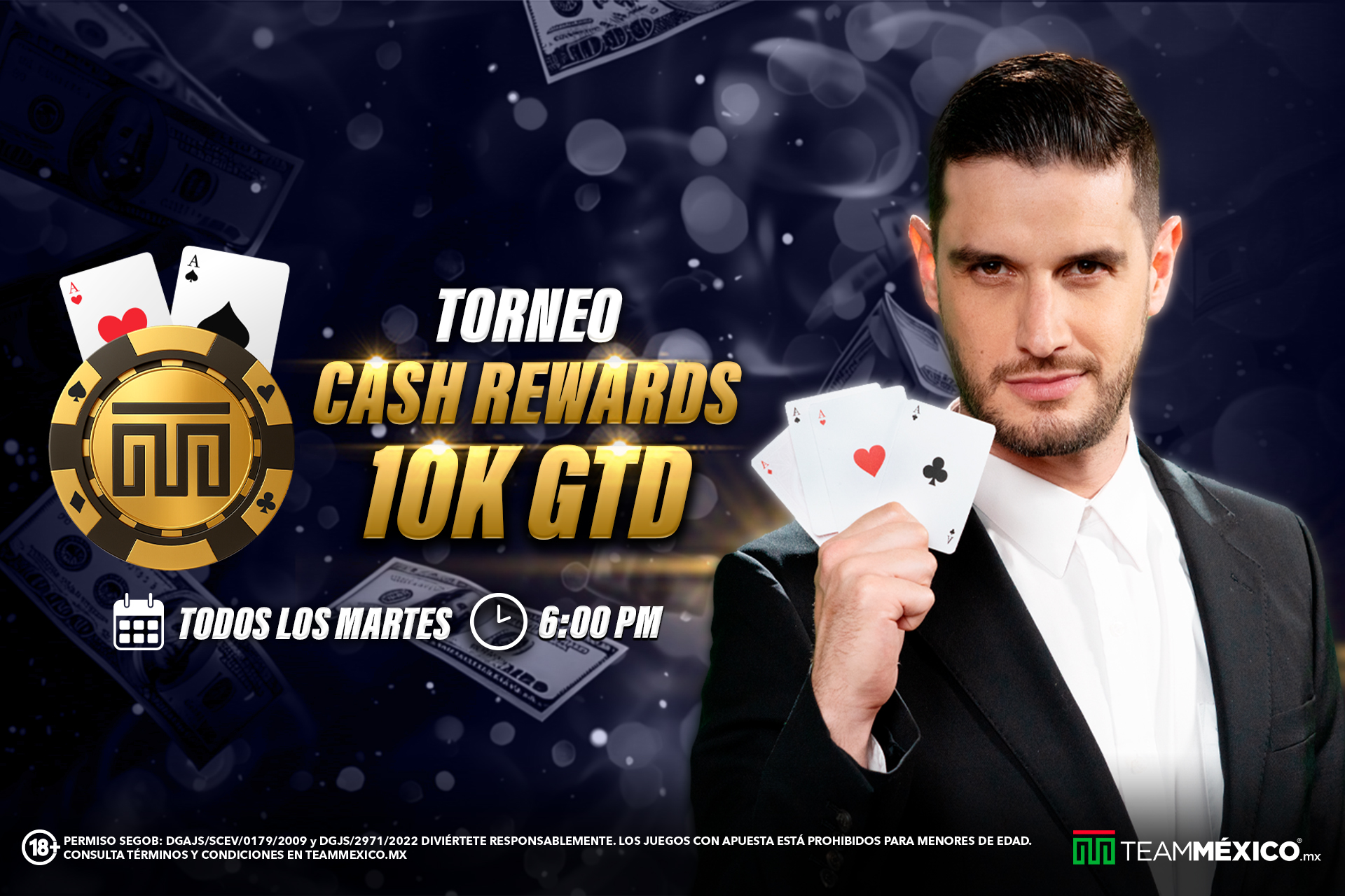 Cash Rewards, el torneo invitacional para jugadores de cash de Team México
