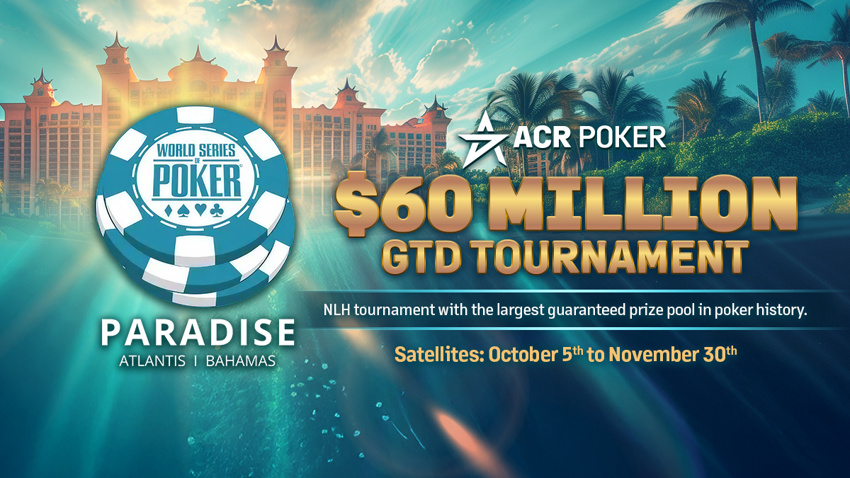 ACR Poker distribuirá 72 pacotes para o Super Main Event da WSOP ...